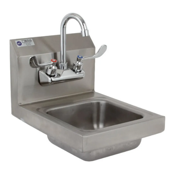 Royal Industries ROYHSW12 Wall Mount Commercial Hand Sink w/ 9"L x 9"W ...