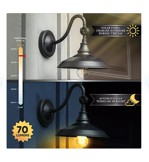 Classy Caps Dark Bronze Solar Barn Light – Openbax