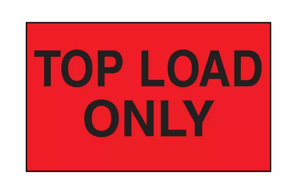 "Top Load Only" Label - 3 x 5" – Openbax