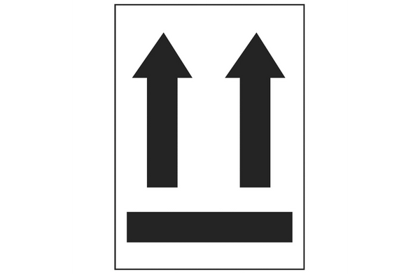 International Safe Handling Labels - Black Arrows, 3 x 4" – Openbax