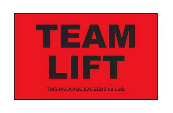 "Team Lift" Label - 3 x 5" – Openbax
