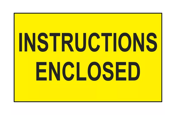 "Instructions Enclosed" Label - 3 x 5" – Openbax