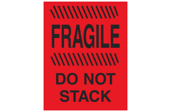 "Fragile/Do Not Stack" Label - 4 x 6" – Openbax