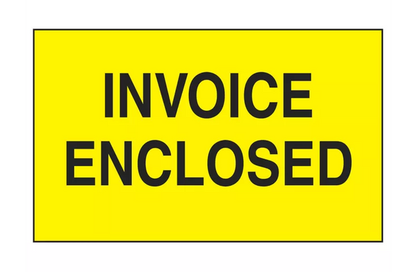 "Invoice Enclosed" Label - 3 x 5" – Openbax