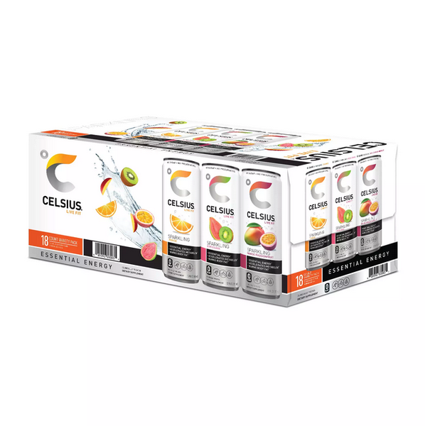 Celsius Essential Energy Sparkling Variety Pack (12 fl. oz. 18 pk ...