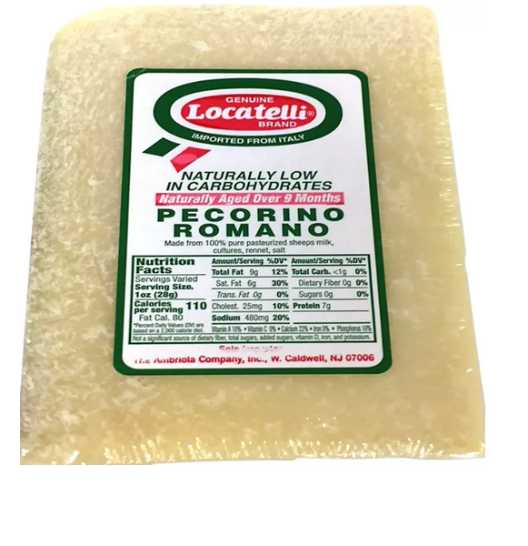 Locatelli Brand Pecorino Romano Cheese Wedge (priced per pound) – Openbax