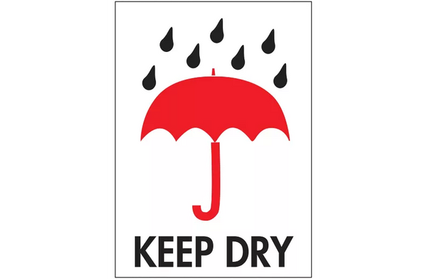 International Safe Handling Labels - "Keep Dry", 3 x 4" – Openbax