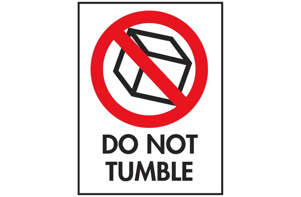 International Safe Handling Labels - "Do Not Tumble", 3 x 4" – Openbax
