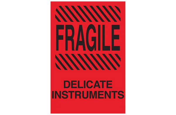 "Fragile/Delicate Instruments" Label - 4 x 6" – Openbax