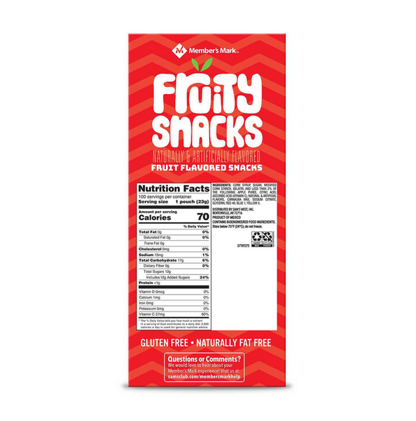 Members Mark Fruity Snacks (80 oz. 100 ct.) – Openbax