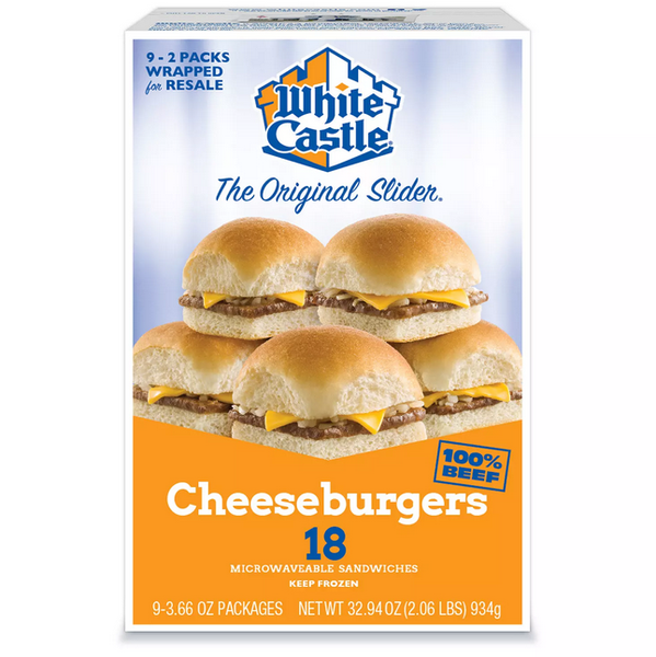 White Castle Cheeseburger Sliders. Frozen (18 ct. ) – Openbax