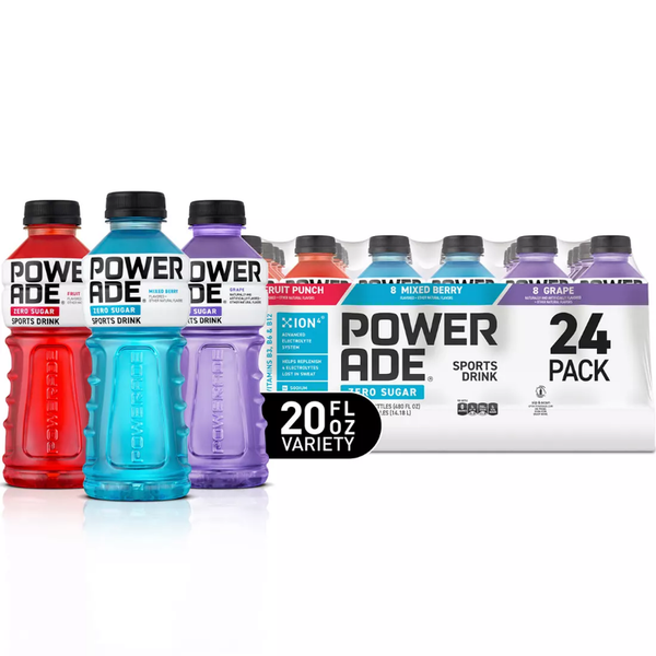 Powerade Zero Calorie Sports Drink. 24 ct. 20 oz. – Openbax