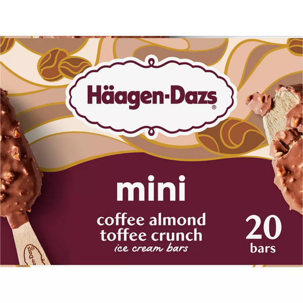 Haagen-Dazs Coffee Almond Crunch Ice Crean Bars. 20 ct. – Openbax