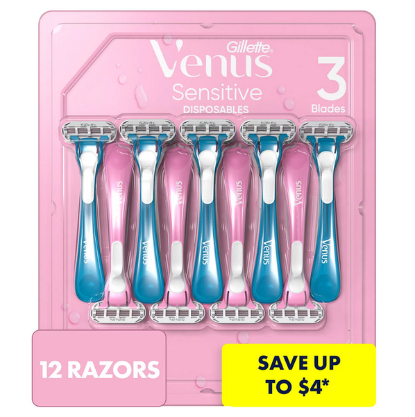 Venus Sensitive Disposable Razors for Women (12 ct.) – Openbax