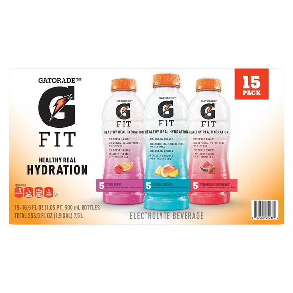 Gatorade Fit Electrolyte Beverage 4 Flavor Variety Pack. 15 pk. 16.9 f ...