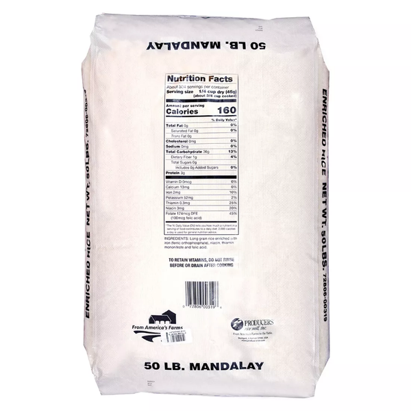 Producers Rice ParExcellence Premium Long Grain Rice. 50 lbs. – Openbax