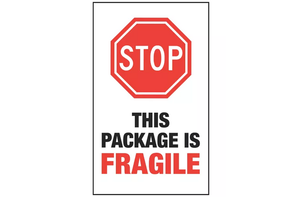 Stop Damage Labels - "This Package Is Fragile", 10 x 6" – Openbax