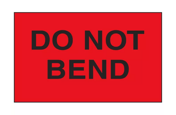 "Do Not Bend" Label - 3 x 5" – Openbax