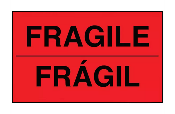 Bilingual English/Spanish Labels - "Fragile", 3 x 5" – Openbax